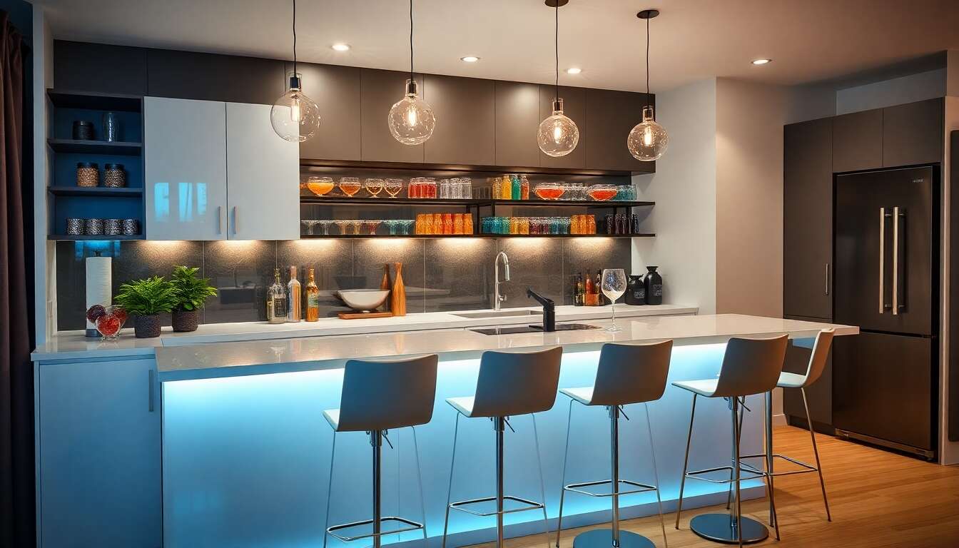 Créer un espace convivial : transformez votre cuisine avec un bar